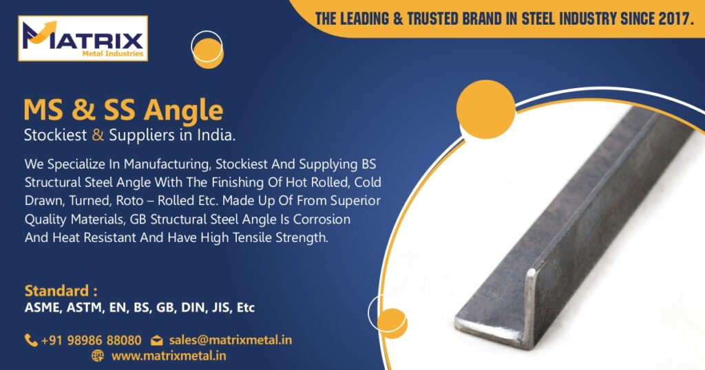 MS and SS Angle Stockist and Suppliers in India.
